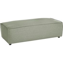 Home Affaire Hocker &raquo;NEU: SHERWOOD XXL, Polsterhocker, Cord, Webstoff&laquo; rechteckig, bequemer Sitzkomfort, 130/60/44 cm, Krokodilverbinder gr&uuml;n 100% 