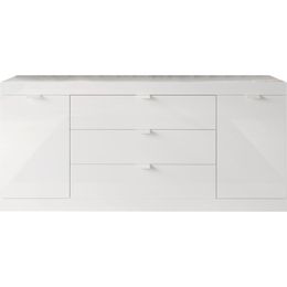 Inosign Sideboard &raquo;Slim&laquo; Breite 181 cm, wei&szlig; Hochglanz Lack wei&szlig;