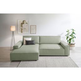 Home Affaire Ecksofa &raquo;NEU: SHERWOOD XXL 284, Big-Sofa L-Form, tiefe Sitzfl&auml;che 95 cm, Cord&laquo; Recamiere rechts/links, als Schlafsofa stellbar, Cord u. 