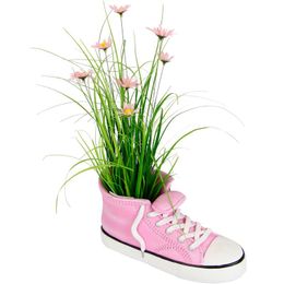 I.GE.A. Kunstblume &raquo;Grasbusch mit Margeriten im Turnschuh&laquo; rosa Kunststoff
