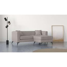 Home Affaire Ecksofa &raquo;MATTHEW L-Form ideal f&uuml;r kleine R&auml;ume, Ma&szlig;e B/T/H: 201/162/74 cm&laquo; elegantes Designsofa, feine Steppung im R&uuml;cken, incl. 