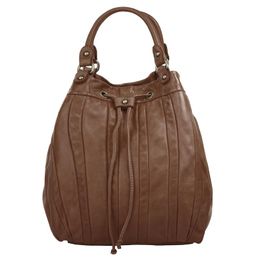Forty Damen forty&deg; Shopper echt Leder, Made in Italy braun