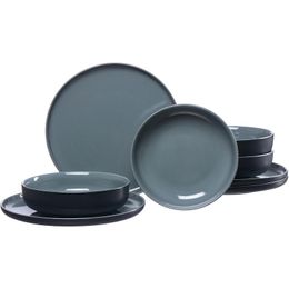 Ritzenhoff & Breker Tafelservice &raquo;Teller Set, Geschirr-Set Jasper&laquo; Scandic Style, 8 Teile, f&uuml;r 4 Personen schwarz Steinzeug