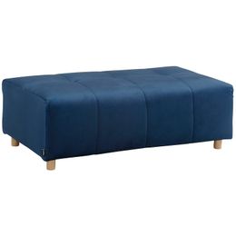 Home Affaire Polsterhocker &raquo;Scania&laquo; passend zum Ecksofa "Scania" blau Microfaser (100% Polyester);Struktur fein (100% Polyester);Samtoptik (100% 