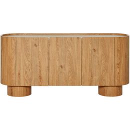Jahnke Sideboard &raquo;CIRCO SB 160&laquo; 1 Stk. tlg. Sideboard, 3-t&uuml;rig, gerundetes Design, Marmor-Look, Breite 160 cm Holzwerkstoff