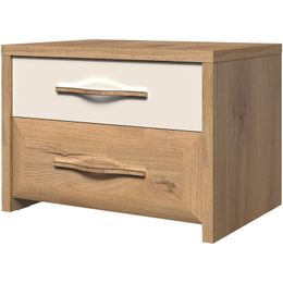 OTTO home Nachtkommode &raquo;Gala, beige hochgl&auml;nzend UV lackiert und melaminbeschichtet, kratzfest&laquo; Soft-Close Funktion, Ma&szlig;e: B/T/H 57/41/41cm, mit 2 