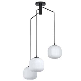 Eglo H&auml;ngeleuchte &raquo;MANTUNALLE Pendellampe, Stahl, Glas, IP20, E27, Esstischlampe, Lampe&laquo; E27 1 Stk. Elegante H&auml;ngelampe f&uuml;r Esszimmer, K&uuml;che oder 