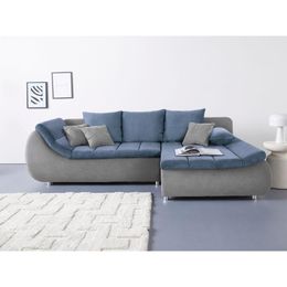 Home Affaire Ecksofa &raquo;Imola, elegant und modern, aktuelle Steppung im Sitz, bequem, L-Form&laquo; frei im Raum stellbar, wahlweise mit Bettfunktion und 
