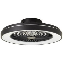 Brilliant LED Deckenleuchte &raquo;Mazzaro Deckenventilator&laquo; 1 Stk. warmwei&szlig; - kaltwei&szlig; Deckenlampe, Ventilator, 48,5 cm, digitales RGB, CCT, dimmbar schwarz