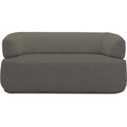 DOMO collection 2-Sitzer &raquo;800012 Designsofa, komfortabel und elegant, organische Formensprache&laquo; Formsch&ouml;ner 2-Sitzer silber 100% Polyester