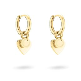 Liebeskind Berlin Damen Paar Creolen &raquo;Schmuck Edelstahl Layered Love&laquo; gold