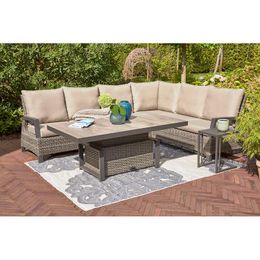 siena GARDEN Gartenlounge-Set &raquo;Corido&laquo; 5 Stk. tlg. grau Aluminium