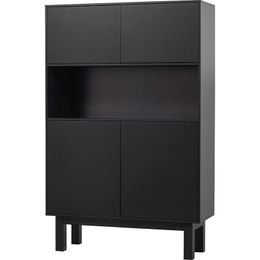 Woood Buffet &raquo;Finca&laquo; mit modernem Push-to-Open-System, Breite 110 cm schwarz Holzwerkstoff