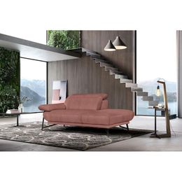 Egoitaliano Ottomane &raquo;Anais, erstklassiges Designsofa, Breite 179 cm, Fu&szlig;farbe schattengrau&laquo; Kopfteil verstellbar, Luxus-Microfaser, cedar wood braun LEDER -