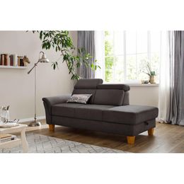 Home Affaire Recamiere &raquo;Conville&laquo; incl. Kopfteilverstellung, Federkern, wahlweise mit Bettkasten grau 100% Polyester