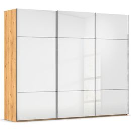 Rauch Schwebet&uuml;renschrank &raquo;Kleiderschrank Schrank Garderobe Schlafzimmerschrank SCALE-TRIO&laquo; edle dreigeteilte Front mit 2 Zierleisten Glasfront MADE 
