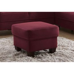 Home Affaire Polsterhocker &raquo;Arngast&laquo; passend zur &raquo;Arngast&laquo;-Serie rot Luxus-Microfaser (100% Polyester);Struktur fein, (100% Polyester);Luxus-