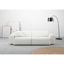 Home Affaire Big-Sofa &raquo;Glimminge auch in Breitcord, Feincord + Easy care-Bezug,&laquo; besondere Kedern&auml;hte Zierkissen wei&szlig; 100% Polyester