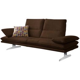 W.Schillig 2,5-Sitzer &raquo;broadway Designsofa mit hohem Sitzkomfort&laquo; Sitztiefenverstellung, Kopfteil- & Seitenteilverstellung, Breite 236cm braun Stoff 