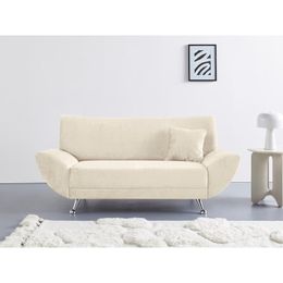 Home Affaire 2-Sitzer &raquo;Saltare, elegant und komfortabel, toller Designfu&szlig;&laquo; wei&szlig; Kunstleder SOFTLUX ;Luxus-Microfaser ALCAZAR (100% Polyester);