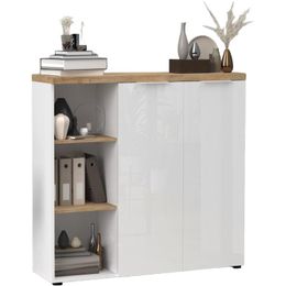 OTTO home Aktenschrank &raquo;Easy H 115 cm, B&uuml;roschrank, Mehrzweckschrank mit 2 T&uuml;ren&laquo; Metallgriffe, Top 38 mm stark FSC -zertifizierter Holzwerkstoff