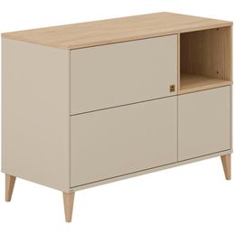 Paidi Wickelkommode &raquo;MILA & BEN Steiff by Paidi in Beige, T&uuml;r und 2 Schubladen&laquo; bis 50 kg Push-to-open, Soft-Close, stabile Kommode mit Massivholz-
