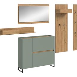 Home Affaire Garderoben-Set &raquo;EVRID, 5-teilig, Breite 236 cm, individuell stellbar & erweiterbar&laquo; best. aus: Wandboard, Kommode, Spiegel, 