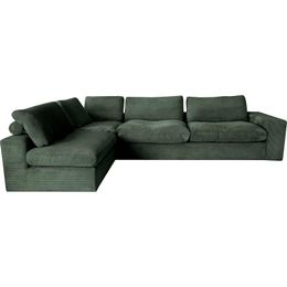 Alina Ecksofa &raquo;Sandy&laquo; mit losen Sitz und R&uuml;ckenkissen, in modernem Cordstoff gr&uuml;n Cord GCT (92% Polyester, 8% Nylon)