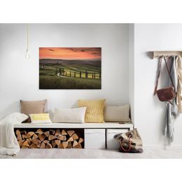 A.S. Cr&eacute;ation Leinwandbild &raquo;Tuscany&laquo; Gem&auml;lde Kunst 1 Stk. tlg. Feld Natur Keilrahmen Landschaft Leinwand-Bild Wohnzimmer modern Wand bunt Holz, Stahl