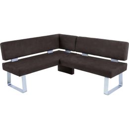 K+w Komfort & Wohnen K+W Komfort & Wohnen Eckbank &raquo;Santos II&laquo; gepolstert, Eckbank, wahlweise langer Schenkel 180cm rechts oder links braun 100% Polyester