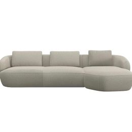 FLEXLUX Wohnlandschaft &raquo;Torino, rund, L-Form, Sofa-Ecke mit Recamiere, Longchair-Sofa&laquo; Modernes, organisches Sofa-Design, Kaltschaum, 
