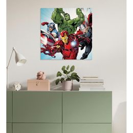 Komar Leinwandbild &raquo;Marvel Avengers Teampower&laquo; Disney 1 Stk. tlg. 60 x 60 cm (Breite x H&ouml;he) - Kinderzimmer, Dekoration bunt Vlies