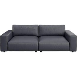 Musterring Big-Sofa &raquo;LUCIA&laquo; in vielen Qualit&auml;ten und 4 unterschiedlichen N&auml;hten, 2,5-Sitzer grau Flachgewebe FLORIS (100% Polyester);Flachgewebe VALMONT (60% 