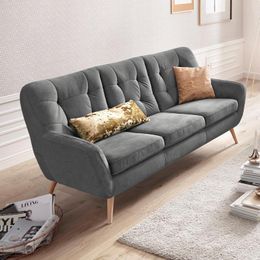 exxpo - sofa fashion 3-Sitzer &raquo;Scandi, bequem, aufwendige R&uuml;ckenpolsterung f&uuml;r mehr Sitzkomfort&laquo; aktuelle Farben in hochwertigen Bezugsqualit&auml;ten, 