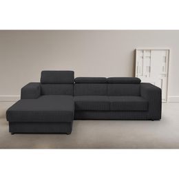 WERK2 Ecksofa &raquo;Cherry, modernes Sofa mit Komfortfunktionen, Breite 270cm, L-Form,&laquo; bequem, mit verstellbaren Kopfteilen, Schlaffunktion und Bettkasten