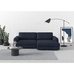 Trendmanufaktur Ecksofa &raquo;Bourbon Mega_Ecke mit tollem Sitzkomfort, Breite 250cm, L-Form&laquo; mit extra hohem Sitzkomfort, auch in Cord erh&auml;ltlich blau 100