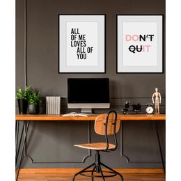 queence Bild &raquo;Sam Smith&laquo; Schriftzug Schriftz&uuml;ge Schwarz-Wei&szlig; Spr&uuml;che & Texte 1 Stk. tlg. HD Premium Poster-Druck inkl. Holzrahmen wei&szlig; Acrylglas, Holz