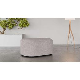 OTTO home Polsterhocker &raquo;Polsterhocker Tvinne, mit Wellenunterfederung&laquo; passend zum Ecksofa, auch in Boucl&eacute;, B/T/H: 90/50/44 cm grau 100% Polyester