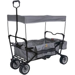 Pinolino Bollerwagen &raquo;Paxi, grau&laquo; BxTxH: 124x59x66 cm schwarz Kunststoff, Metall