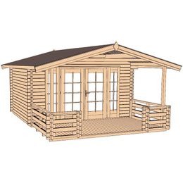 Weka Gartenhaus &raquo;Weekendhaus 137 B Gr.1, 45 mm, natur&laquo; beige Massivholz