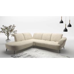 Sit & More sit&more Ecksofa &raquo;Dance, L-Form, inkl. Sitztiefenverstellung&laquo; inkl. Click&Seat, optional mit Kopfteilverstellung beige 100% Polyester