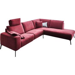 Home Affaire Ecksofa &raquo;Bellini L-Form&laquo; incl. motorischer Relaxfunktio, wahlweise Easy Care-Bezug rot Luxus-Microfaser weich (98% Polyester, 2% Nylon);