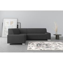 DOMO collection Ecksofa &raquo;Anzio in kubischer Formensprache, flache Armlehnen, L-Form&laquo; Wahlweise mit Bettfunktion und Federkern f&uuml;r hohen Sitzkomfort 