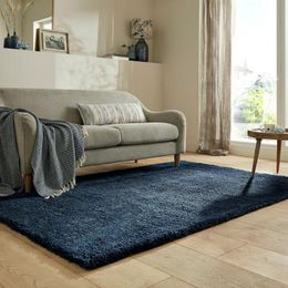 FLAIR RUGS Hochflor-Teppich &raquo;Feather&laquo; rechteckig 40 mm H&ouml;he blau Kunstfaser