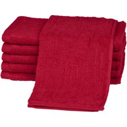 Ross G&auml;stehandtuch &raquo;Premium&laquo; 100% Baumwolle rot Frottier, Obermaterial: 100% Baumwolle