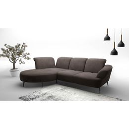 Sit & More sit&more Ecksofa &raquo;Dance, L-Form, inkl. Sitztiefenverstellung&laquo; inkl. Click&Seat, optional mit Kopfteilverstellung grau 100%Polyester