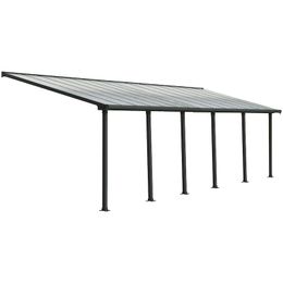 Terrassendach &raquo;Olympia 3x8.5&laquo; BxT: 860x295 cm grau Aluminium, Polycarbonat (PC)
