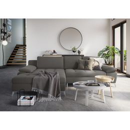 Sit & More sit&more Ecksofa &raquo;Latigo L-Form&laquo; mit Mega-Recamiere, wahlweise mit Bettfunktion und Bettkasten grau