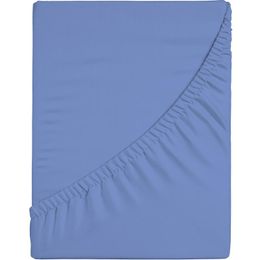 bellana Spannbettlaken &raquo;bellana coolTouch&laquo; mit k&uuml;hlendem Klimagarn blau Jersey-Elasthan, Obermaterial: 49% Baumwolle, 36% Polyester, 12% Lyocell, 3% 