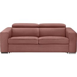 Egoitaliano Schlafsofa &raquo;Cabiria, Design und super Sitz- und Liegekomfort&laquo; Sofa inkl. Schlaffunktion, Kopfteile verstellbar, mit Metallf&uuml;&szlig;en braun